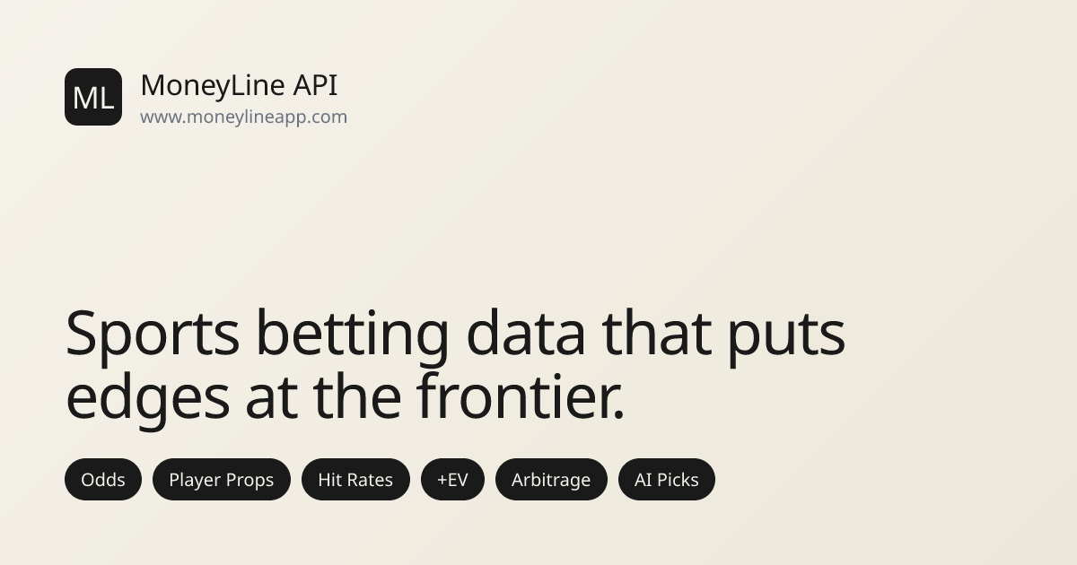 Sports Betting API — Odds, Props, +EV & Arbitrage Data